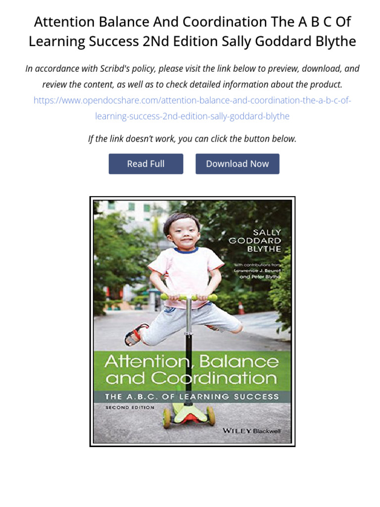 Attention Balance and Coordination The A B C of Learning Success 2nd ...