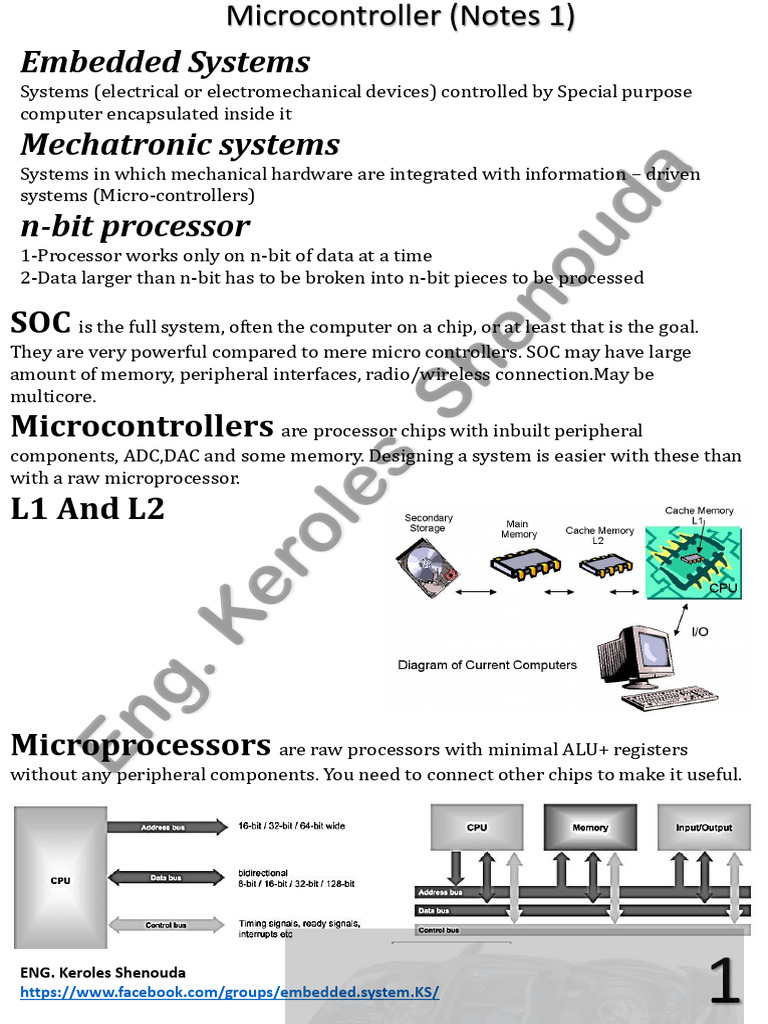 Notes Embedded Part1 | PDF | Central Processing Unit | Random Access Memory