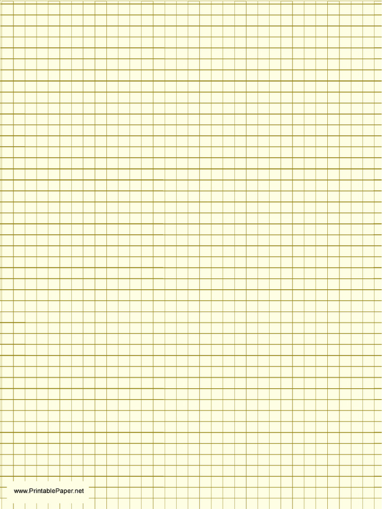 Quarter Inch Yellow Graph Paper A4 | PDF