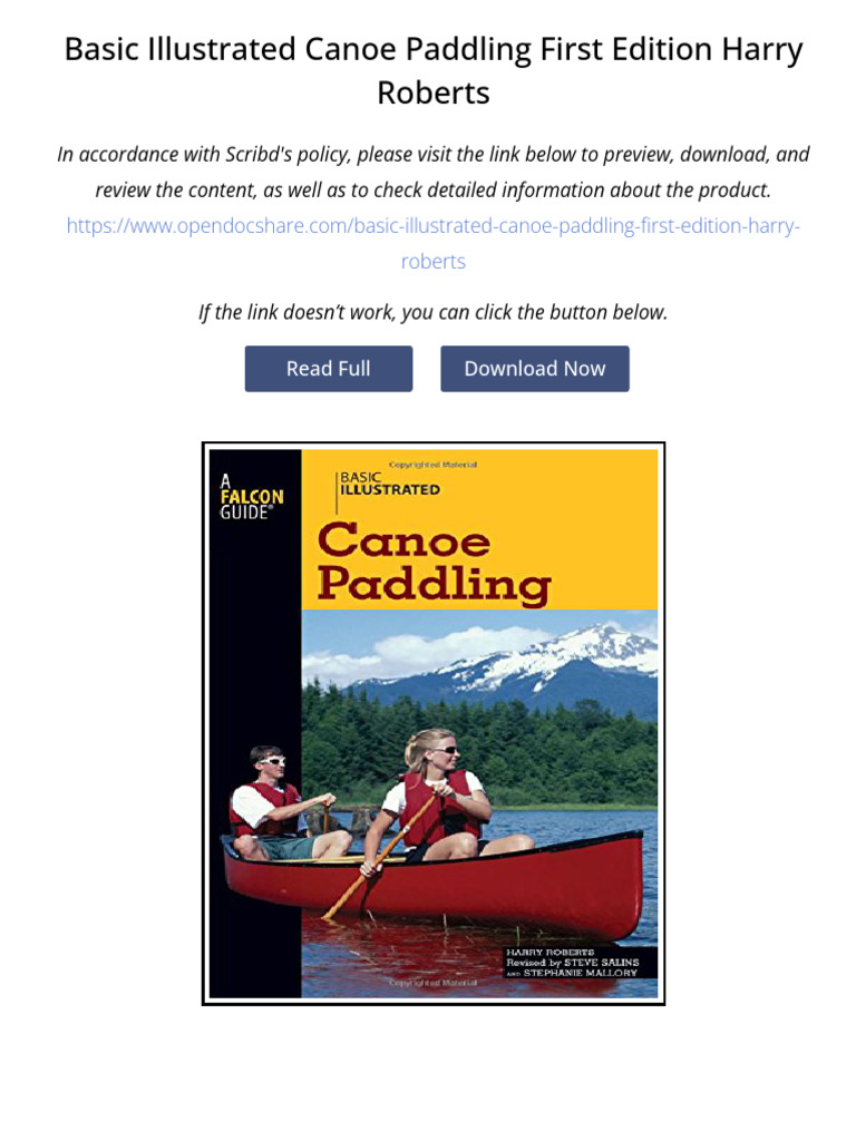 Basic Illustrated Canoe Paddling First Edition Harry Roberts | PDF ...