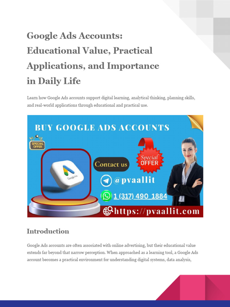9 Best Places to Buy Google Ads Accounts | PDF | Learning | Decision Making