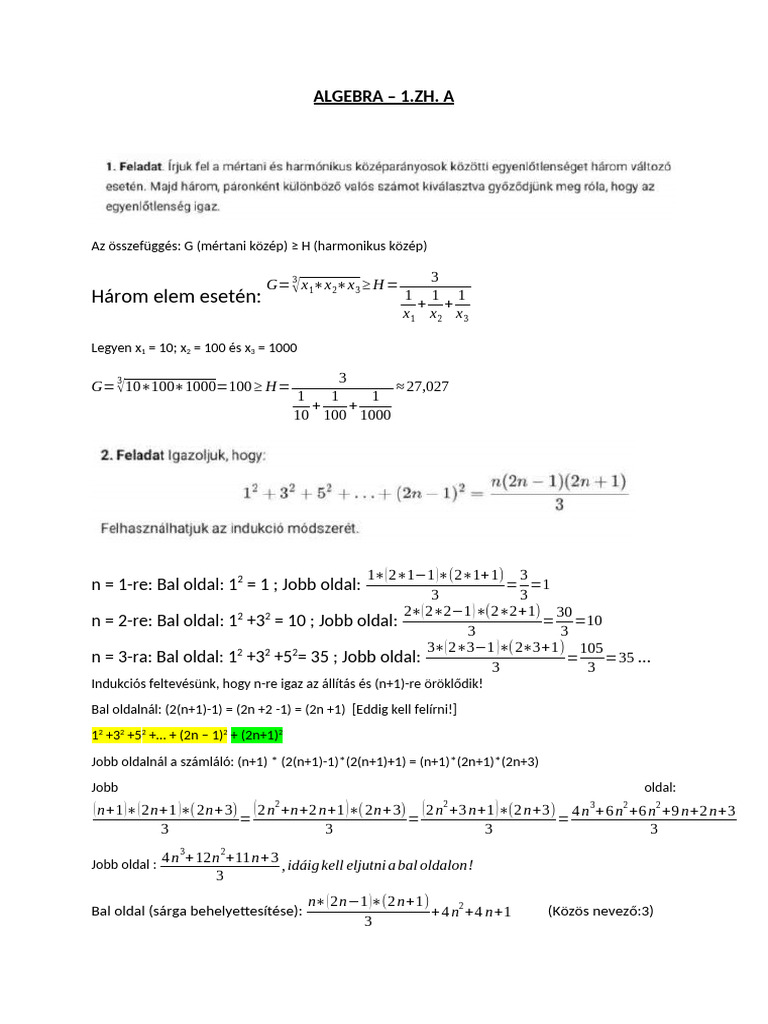 Mo Algebra a 1zh | PDF
