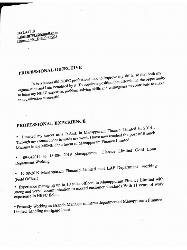Balaji Resume | PDF
