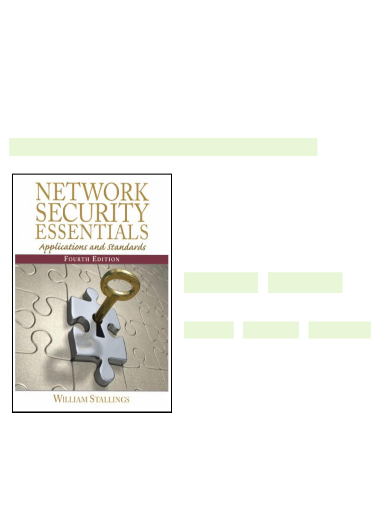 Network Security Essentials Applications and Standards 4th full chapters instanly | PDF
