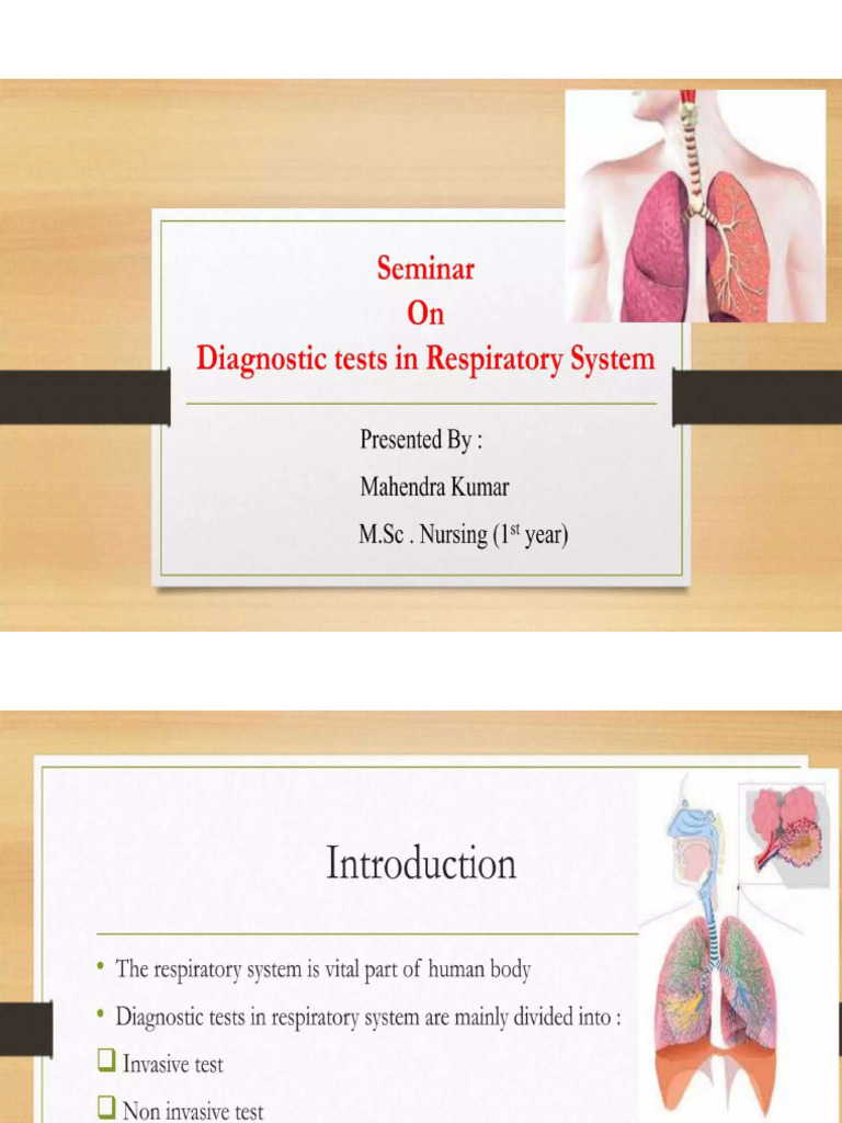 common investigation related to Respiratory System pptx | PDF