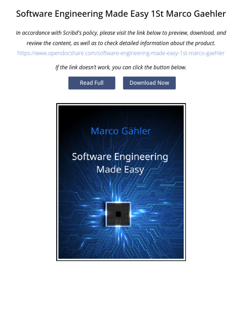 Software Engineering Made Easy 1st Marco Gaehler | PDF | Computer Programming | Information ...