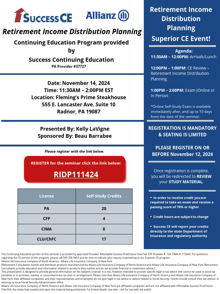 11-14-2024 - RIDP - Lavigne - Invitation Flyer | PDF | Insurance ...