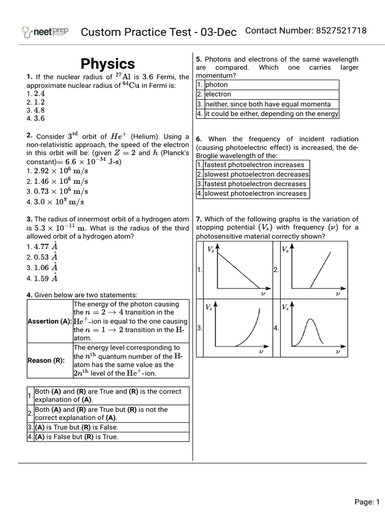Modern Physics | PDF | Photoelectric Effect | Atomic Nucleus