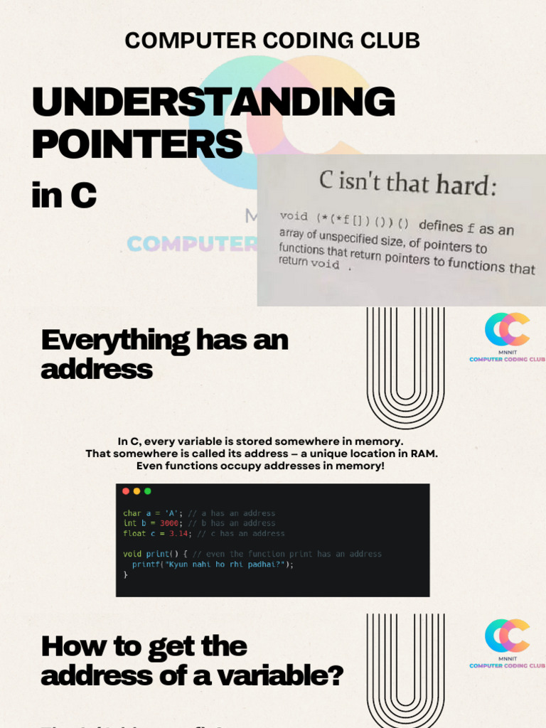 Pointers CC | PDF | Pointer (Computer Programming) | Computer Science