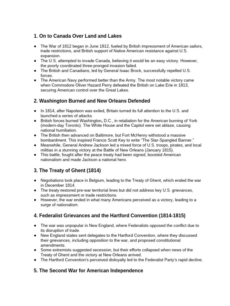 War of 1812: Causes, Events, and Impact | PDF | Politics Of The United ...