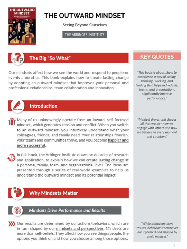 Outward Mindset | PDF