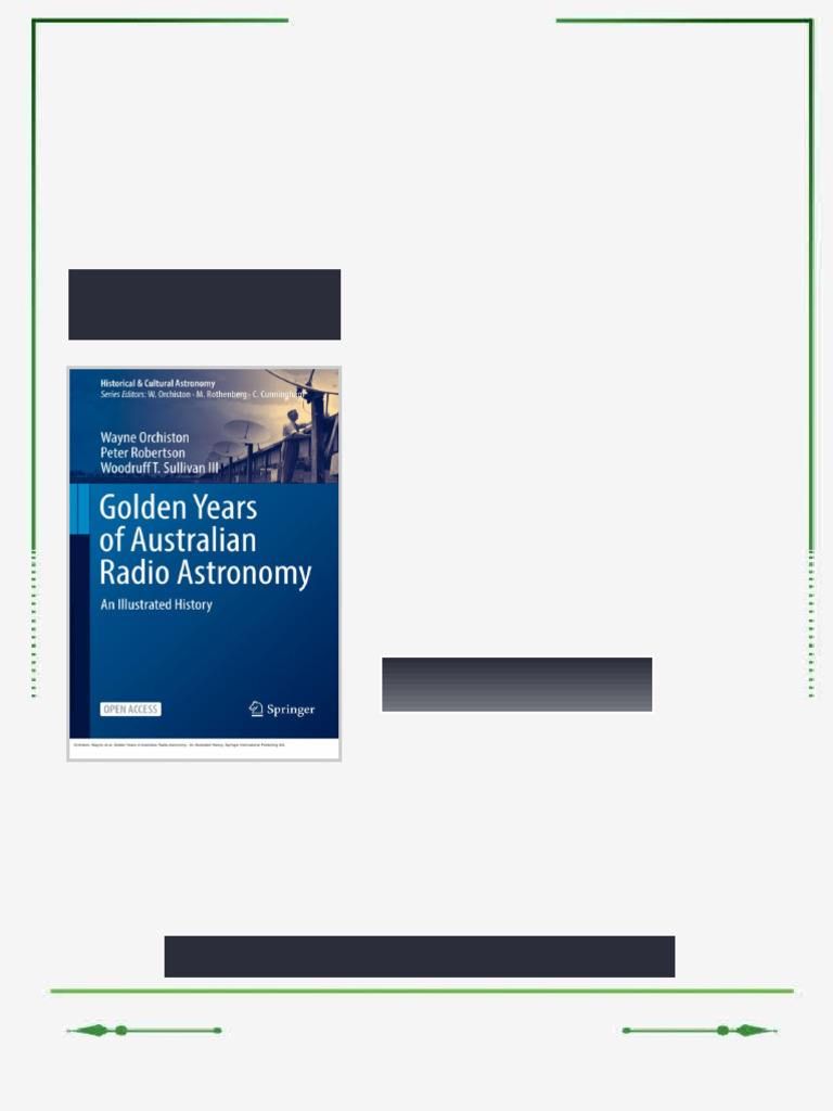 Golden Years of Australian Radio Astronomy An Illustrated History 1st ...