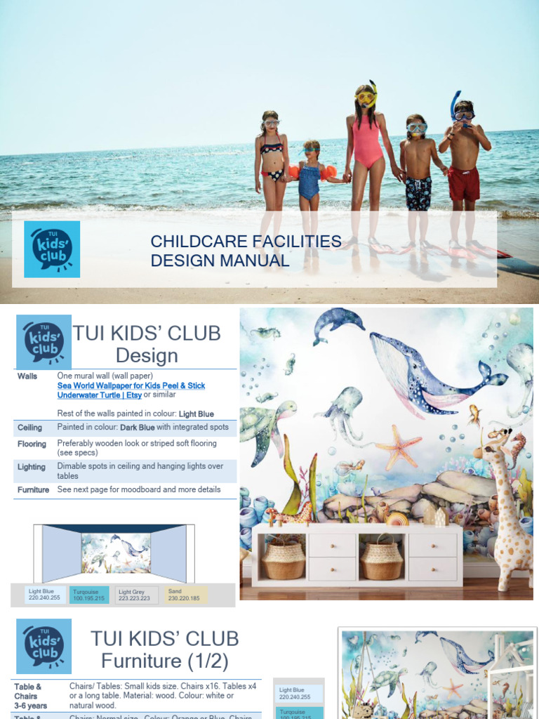 TUI KIDS CLUB Childcare Facilities - Design Manual | PDF | Door ...