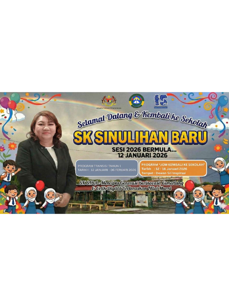 Banner Program Minggu Pertama Persekolahan Tahun 2026 | PDF
