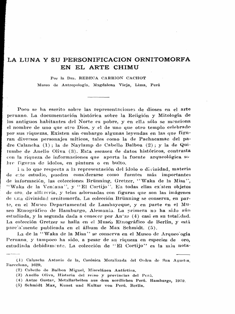 Personificación de la Luna en Arte Chimú | PDF