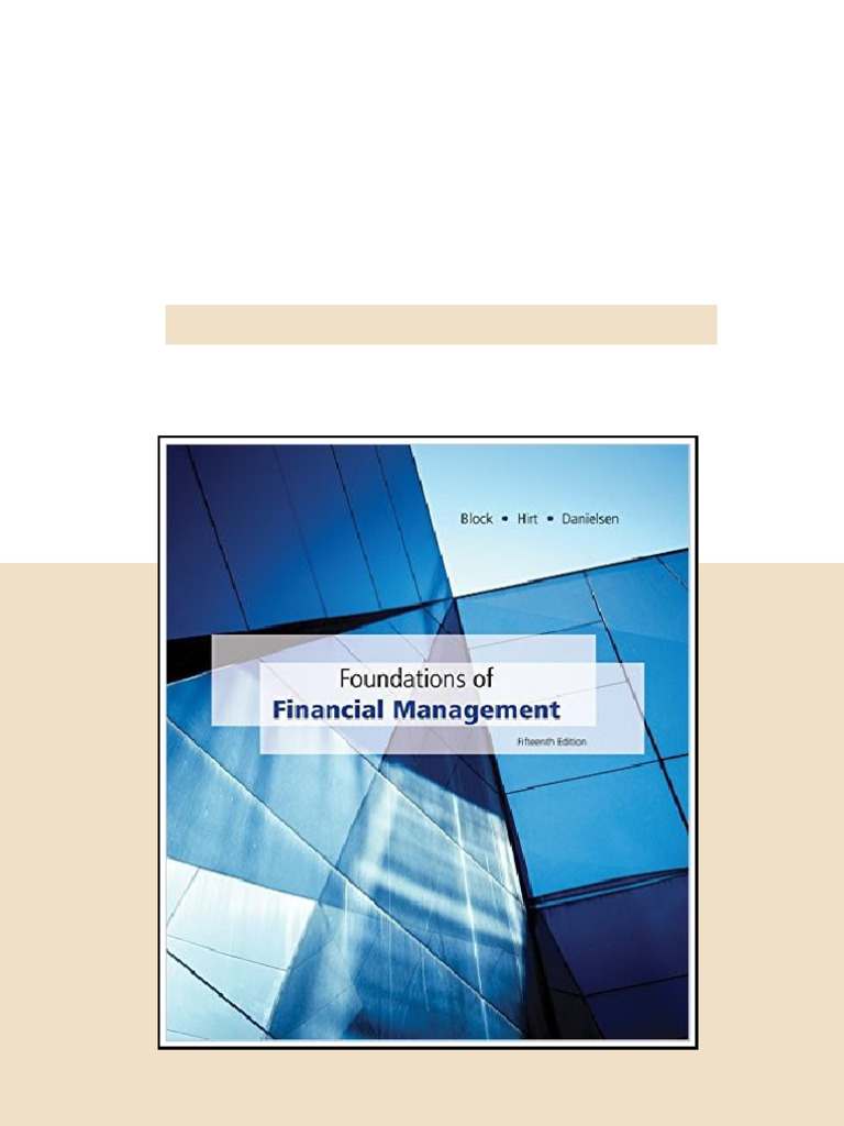 (Original PDF) Foundations of Financial Management 15th Edition by Block Complete Edition | PDF