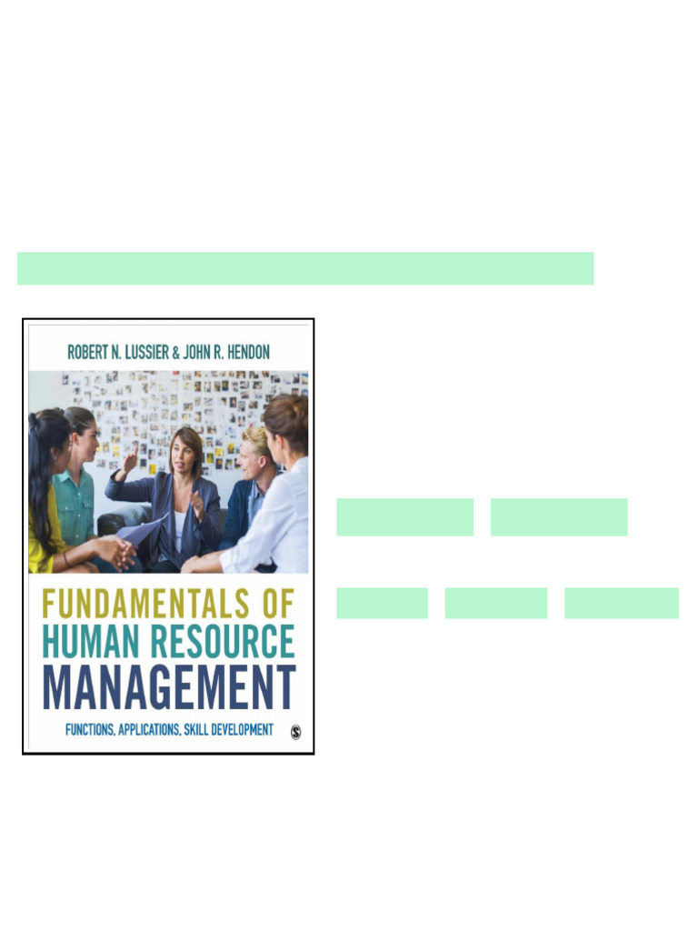 Fundamentals of Human Resource Management Functions Applications Skill ...