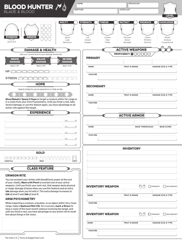 Template Bloodhunter | PDF | Werewolves