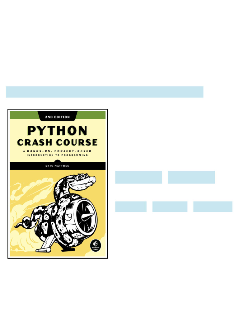 Python Crash Course A Hands On Project Based Introduction to Programming 2th Wei Zhi available ...