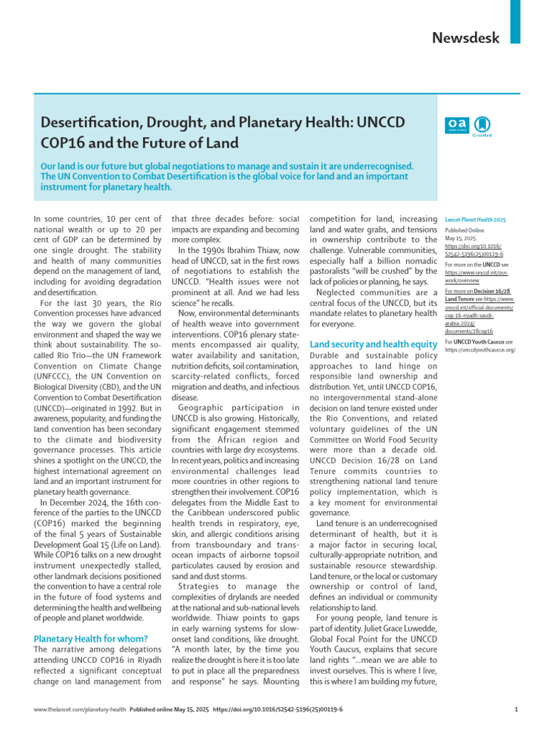 Climate Change and Desertification | PDF | Natural Environment