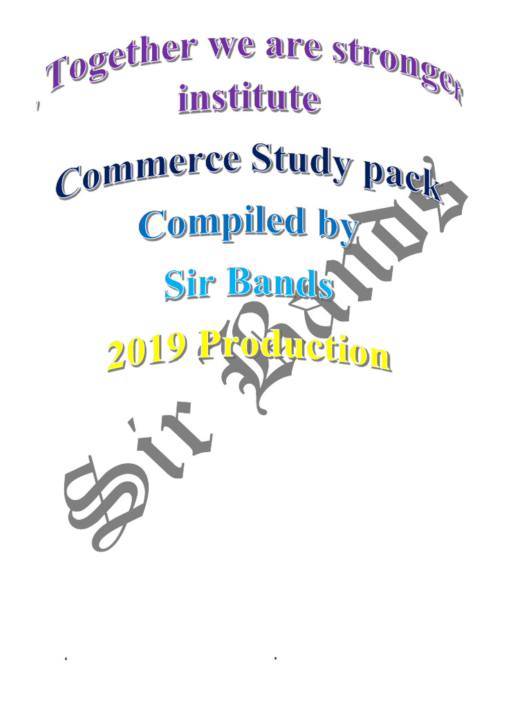 'O' Level Commerce Study Module Final | PDF | Macroeconomics | Economics