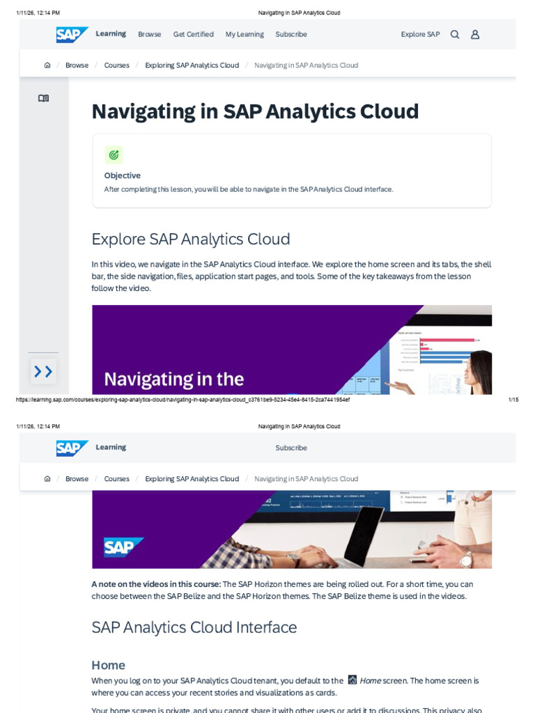 Navigate SAP Analytics Cloud Interface | PDF | System Software | Computing