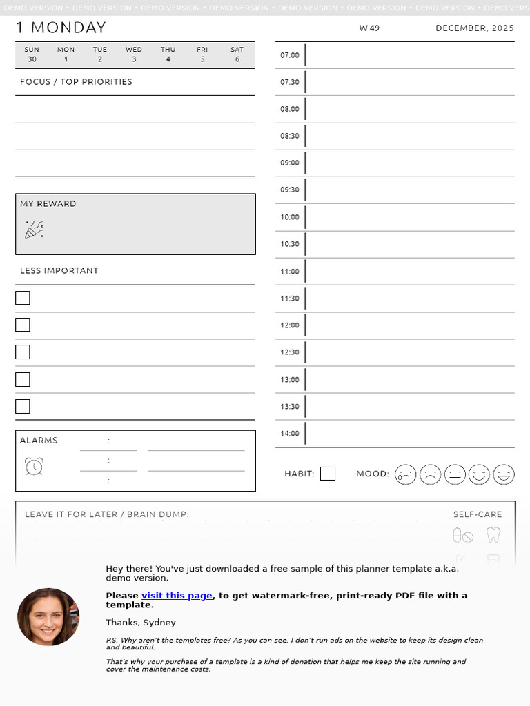 ADHD-Daily-Planner-Printable--Digital-a4 | PDF