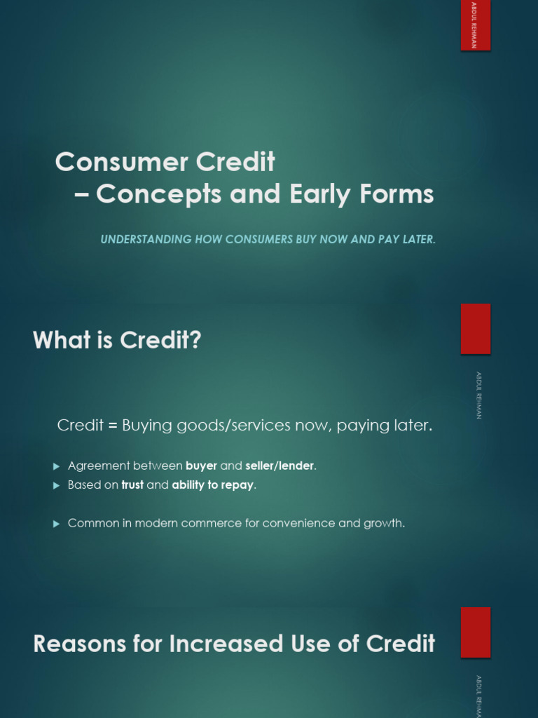 Consumer Credit | PDF