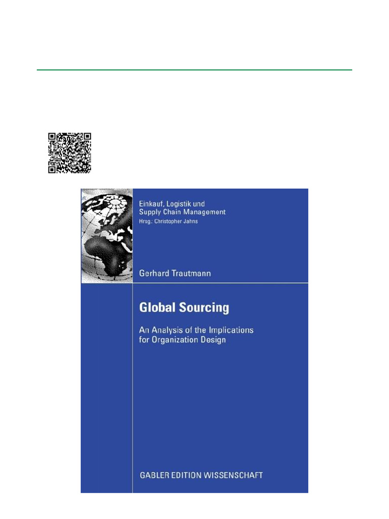 Global Sourcing An Analysis of the Implications for Organization Design ...