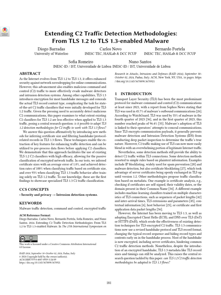 Adapting C2 Detection for TLS 1.3 | PDF | Transport Layer Security ...