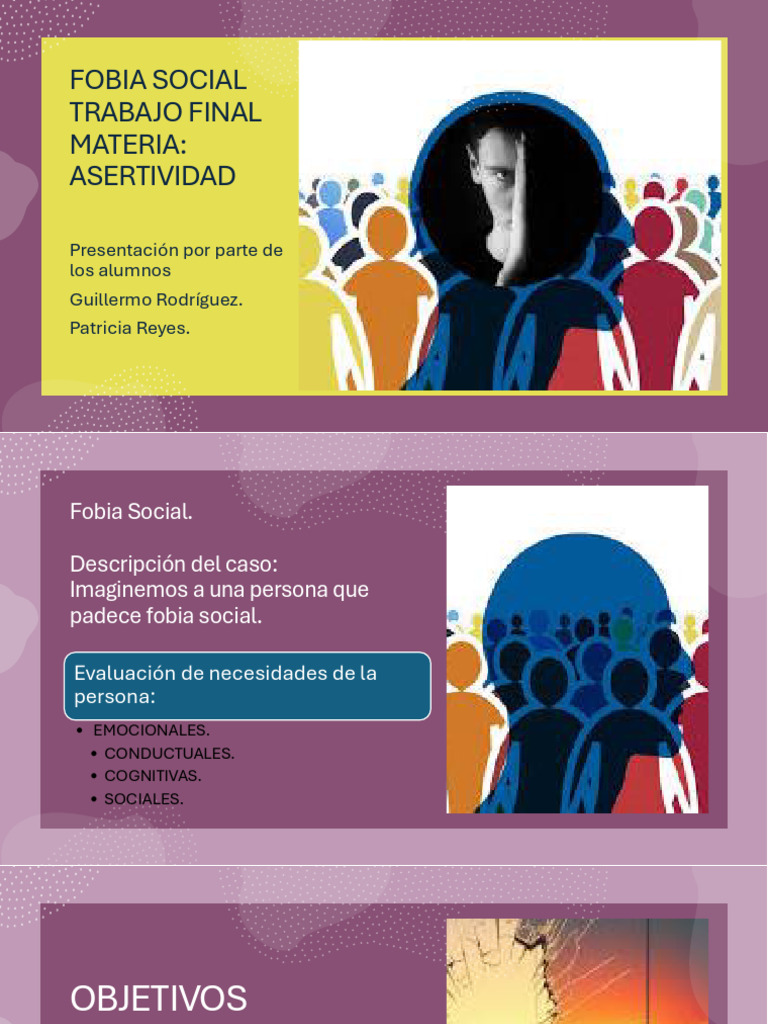 La Fobia Social y la Asertvidad | PDF | Conceptos psicologicos | Sicología