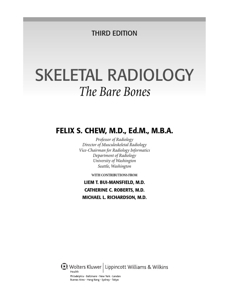 Skeletal Radiology the Bare Bones | PDF | Bone | Radiology