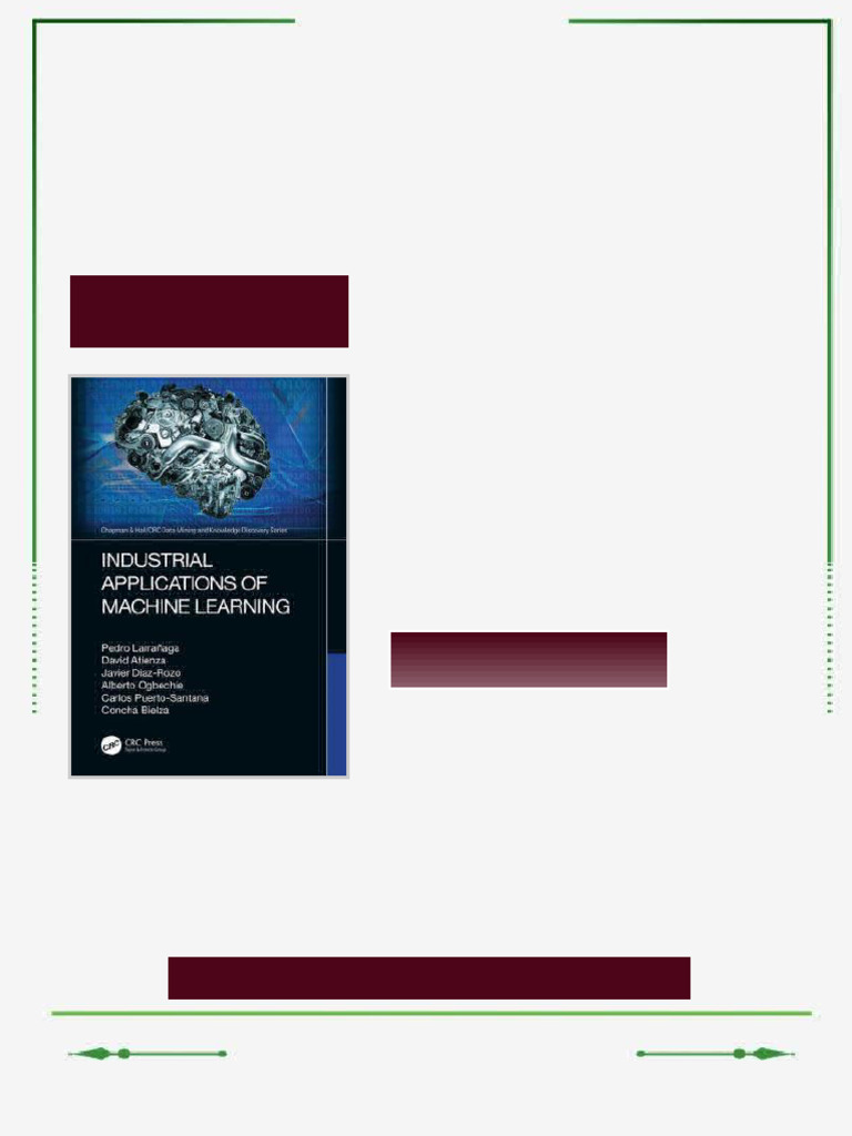 Industrial Applications of Machine Learning Pedro Larrañaga eBook read ...