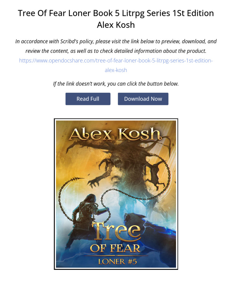 Tree of Fear Loner Book 5 LitRPG Series 1st Edition Alex Kosh | PDF | Books