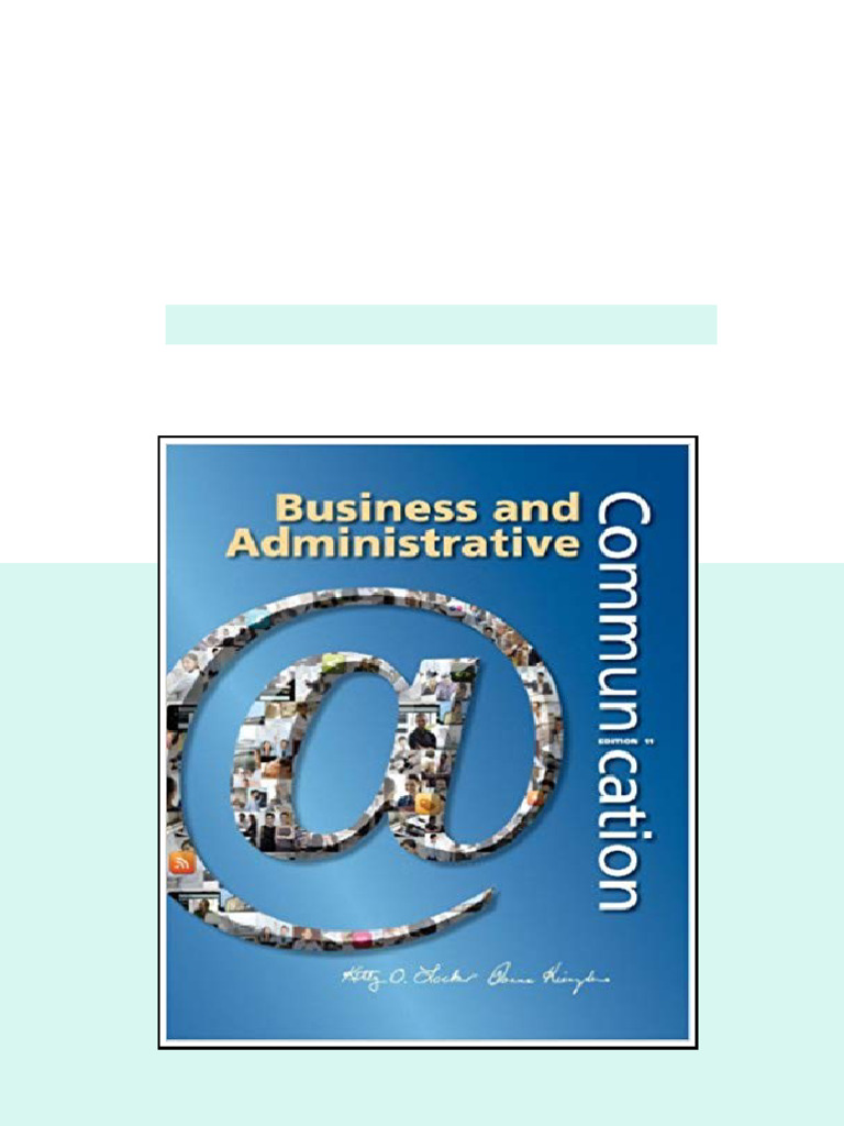 (Original PDF) Business and Administrative Communication 11th Edition ...