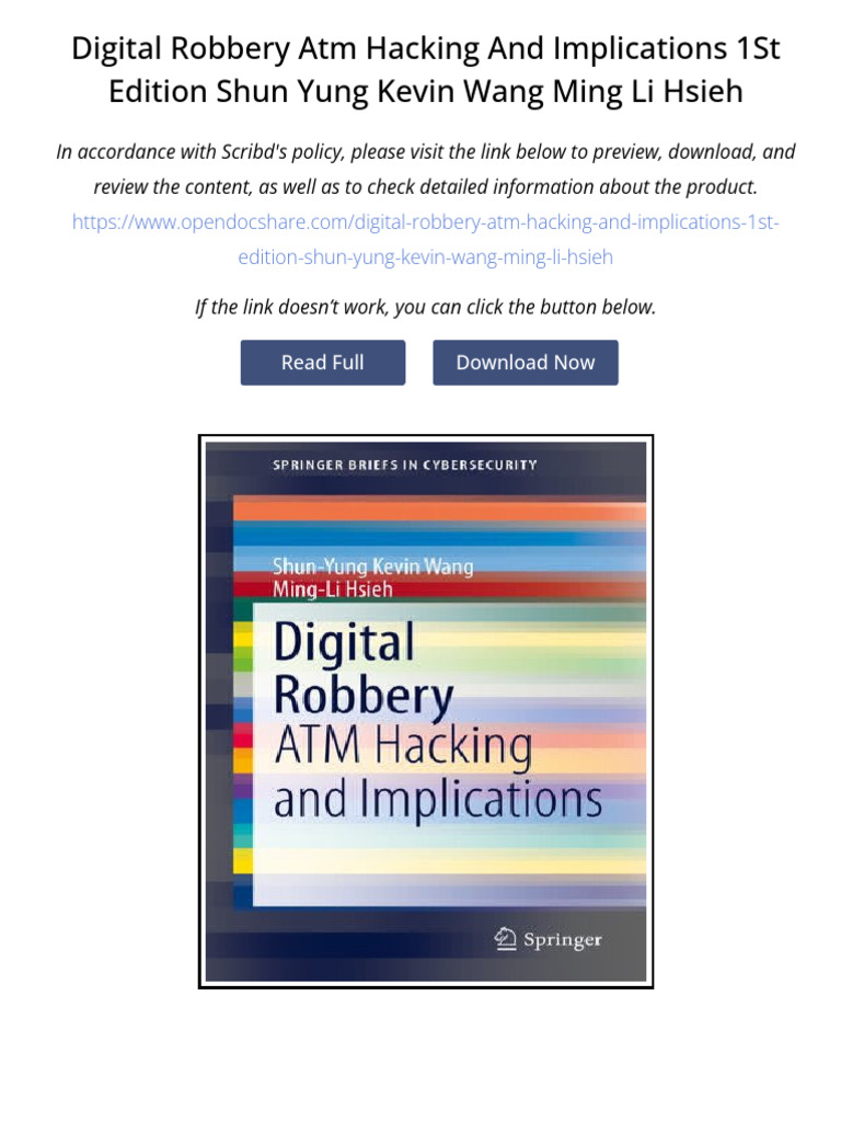 Digital Robbery ATM Hacking and Implications 1st Edition Shun Yung ...