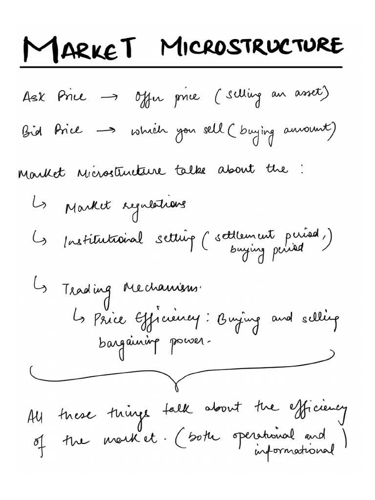 Market Microstructure | PDF