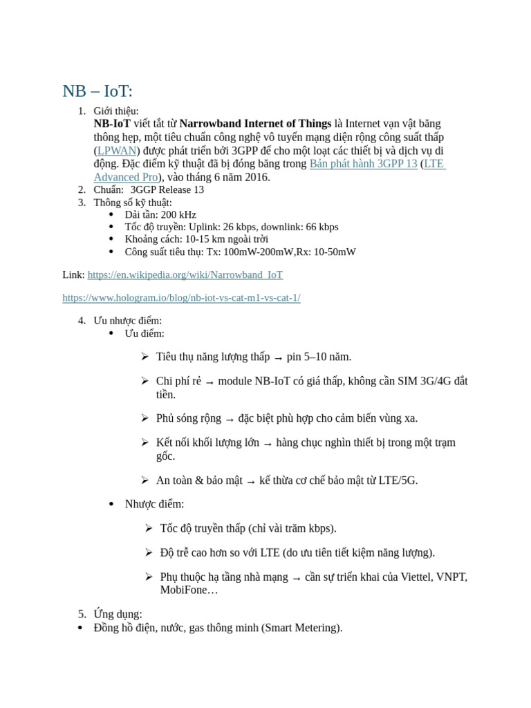 NB-IoT-Lora | PDF