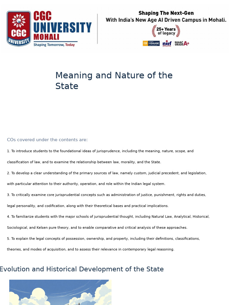 Meaning and Nature of the State | PDF | Sovereignty | Jurisprudence