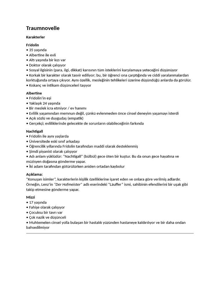 Traumnovelle Tr | PDF