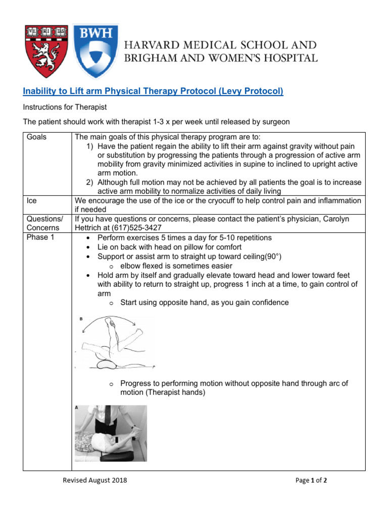 Arm Mobility Physical Therapy Protocol | PDF | Clinical Medicine ...