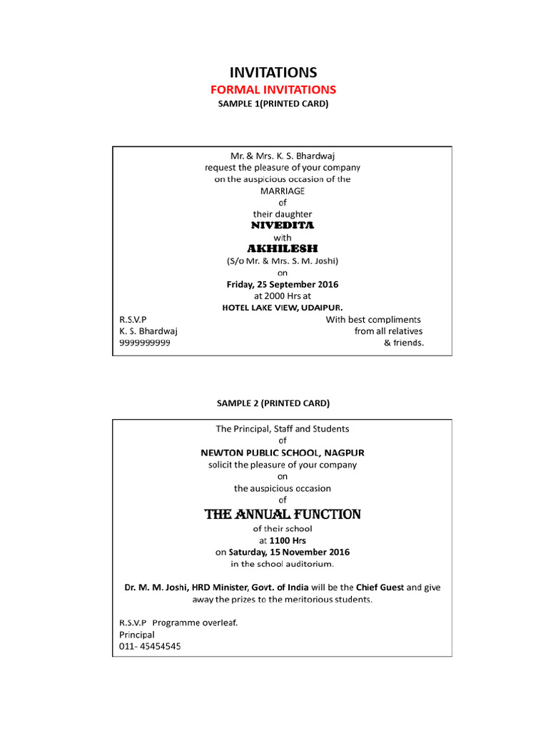 Invitations (2) | PDF