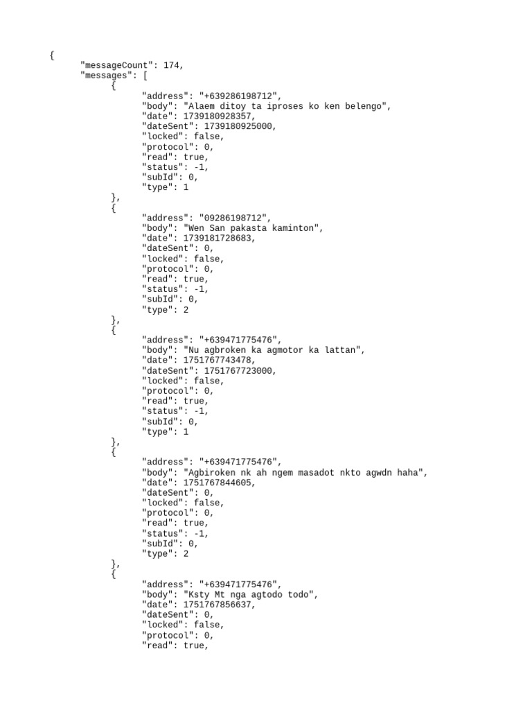 Ilocano Text Message Transcripts | PDF