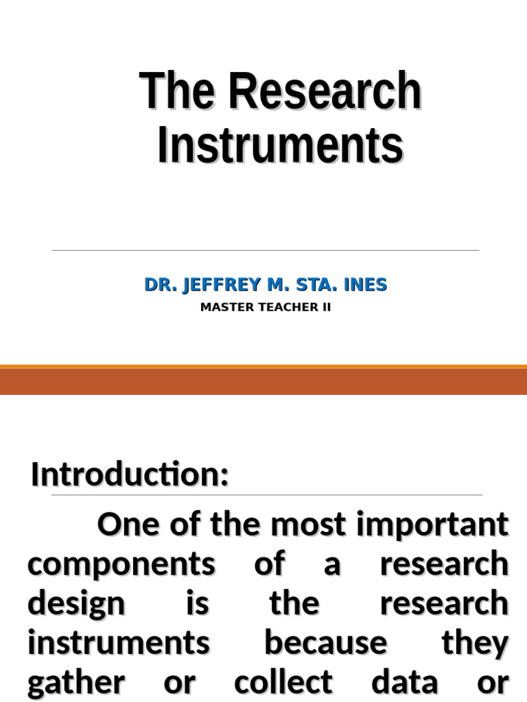 the-research-instruments | PDF | Validity (Statistics) | Questionnaire