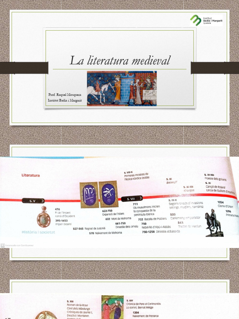 Tema 3. La Literatura Medieval | PDF | Poesía épica | Edades medias