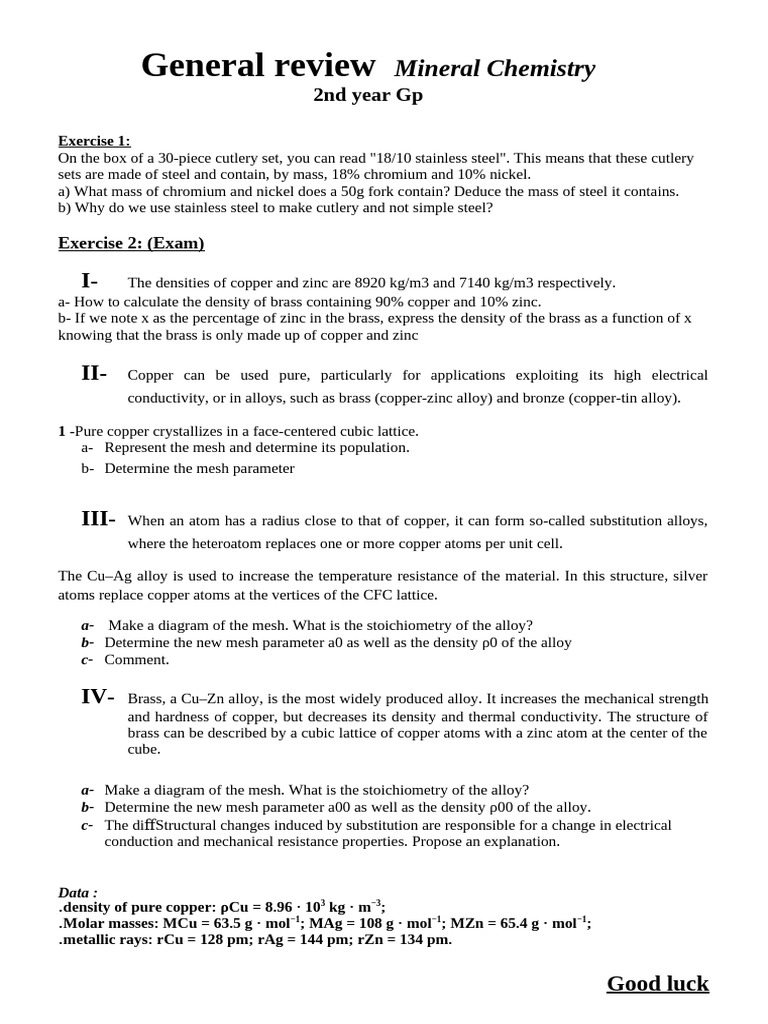 Cutlery and Alloy Density Calculations | PDF | Alloy | Copper