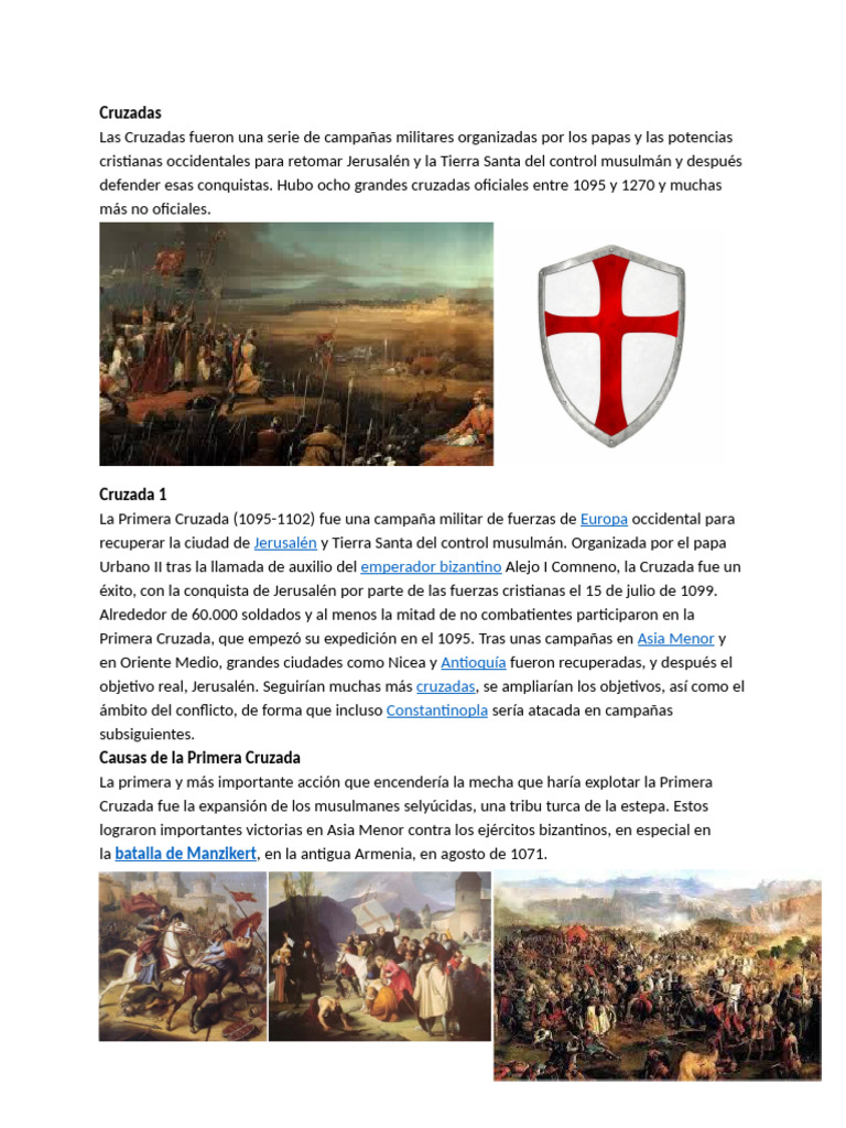 Historia de las Cruzadas: Campañas y Fracasos | PDF | Cruzadas ...