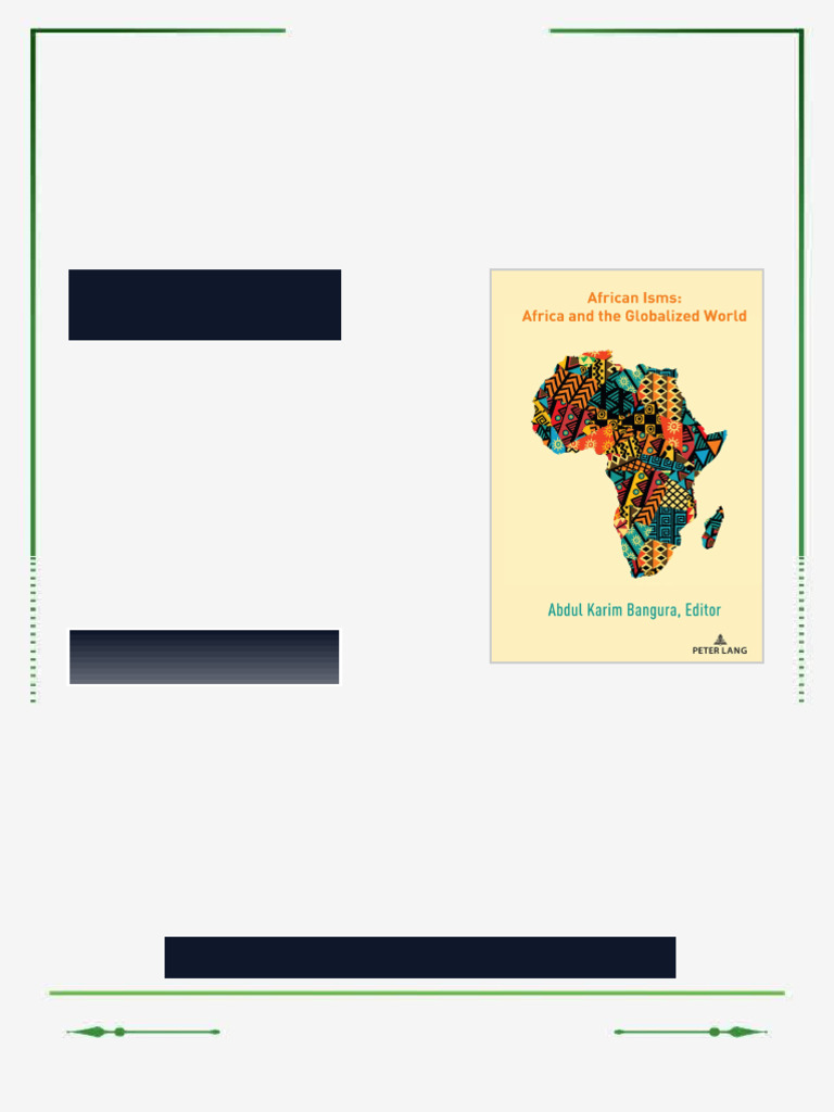 African Isms: Africa and the Globalized World Abdul Karim Bangura eBook ...