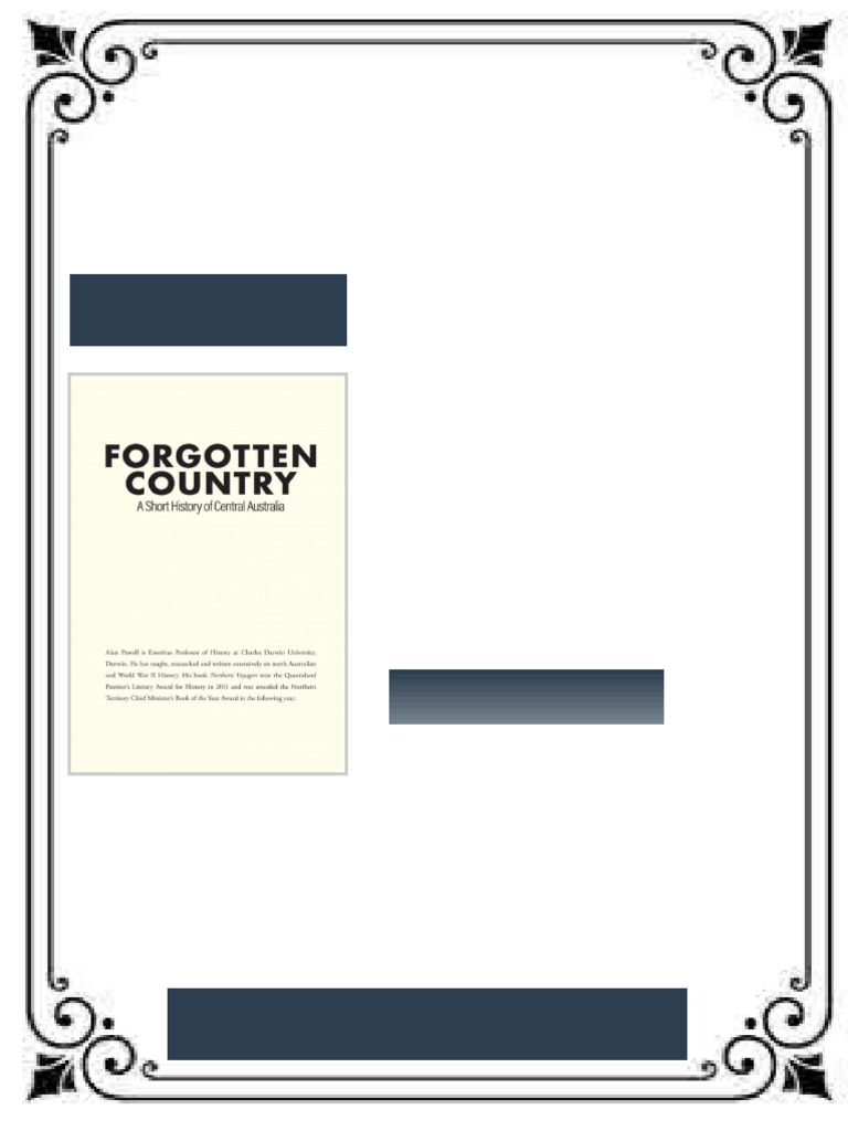 Forgotten Country A Short History of Central Australia 1st Edition Alan ...