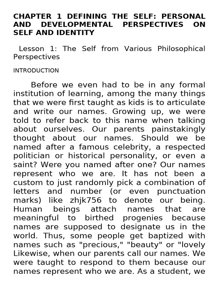 Understanding the Self | PDF